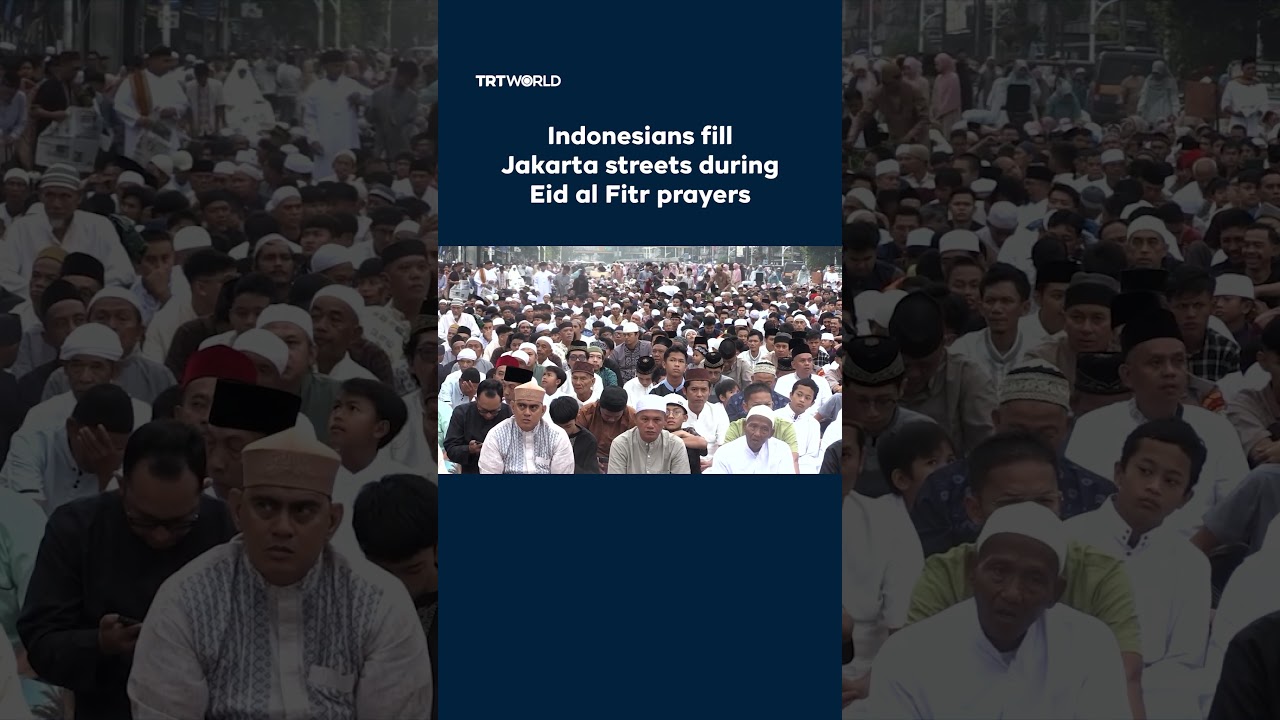 Indonesians fill Jakarta streets during Eid al Fitr prayers - World News