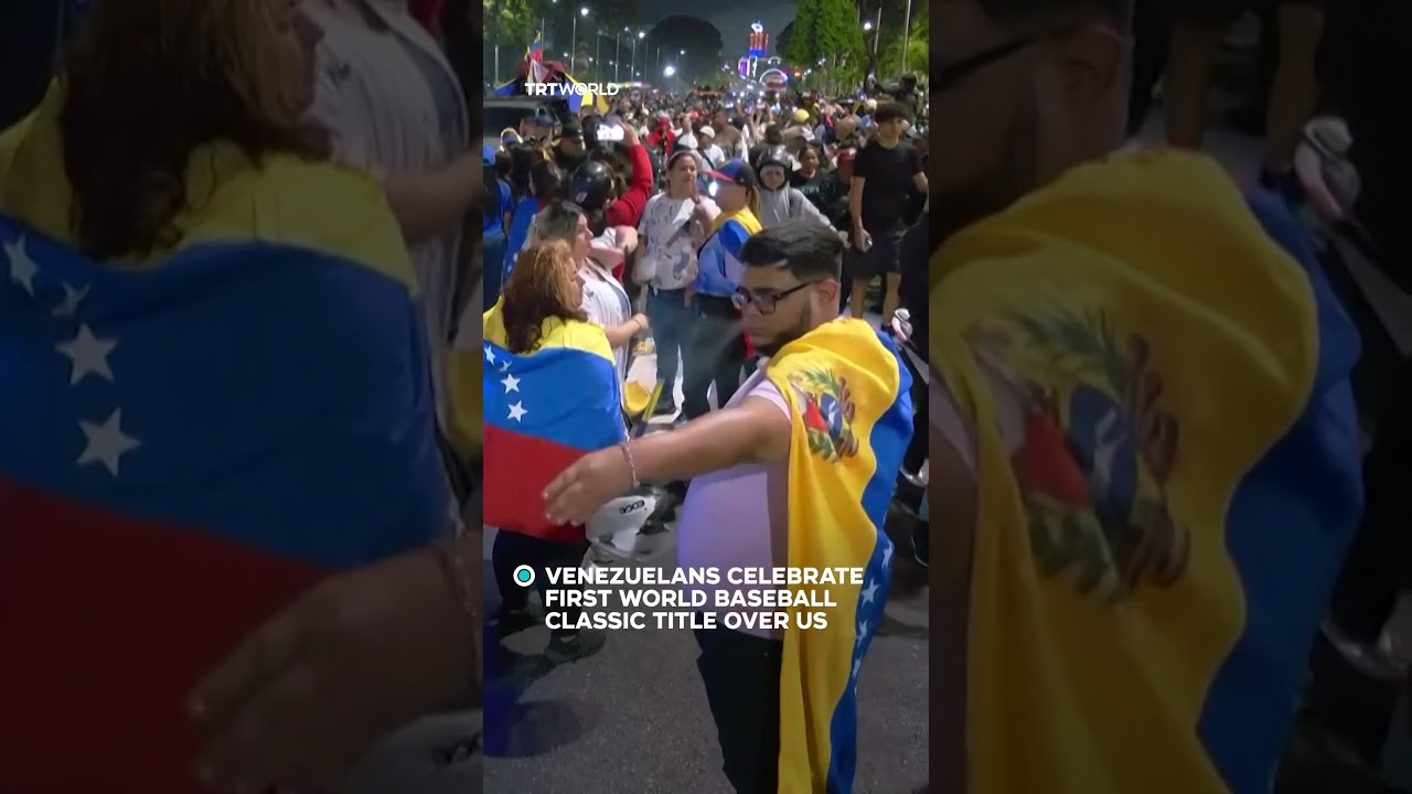 Venezuelans celebrate beating USA for first World Baseball Classic ...