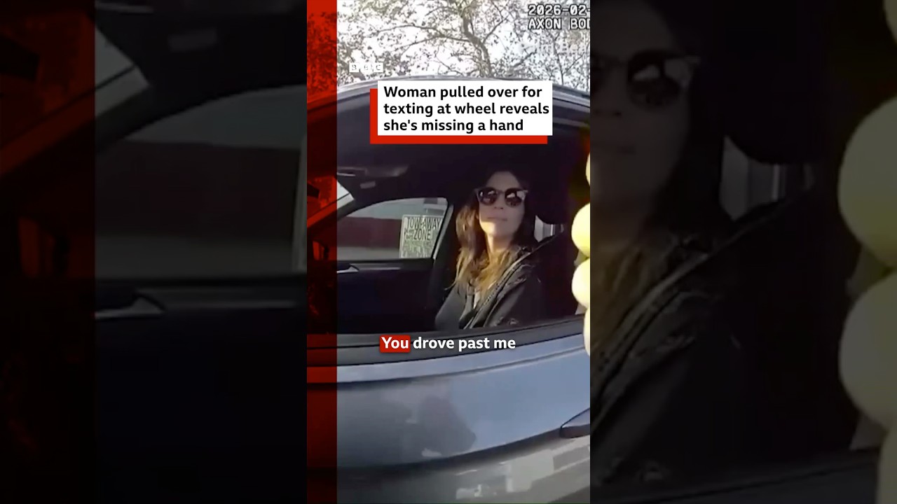 Woman pulled over for texting at wheel reveals she's missing a hand. # ...