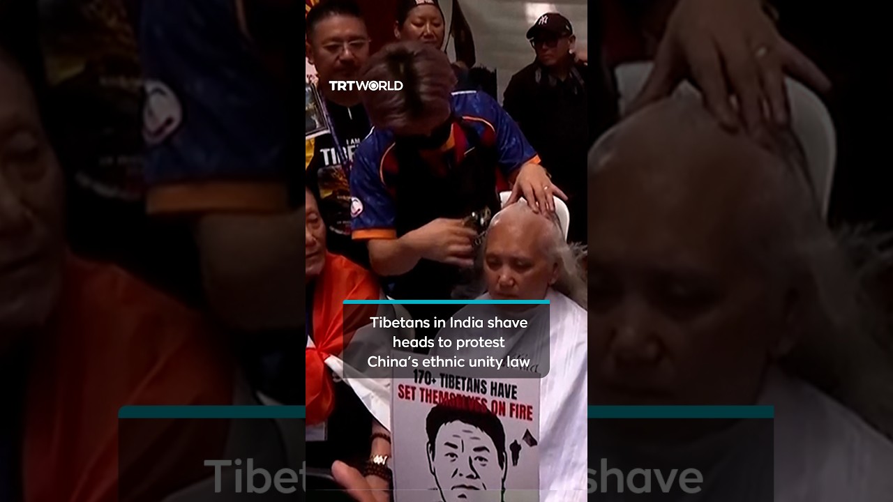 Tibetans in India shave heads to protest China’s ethnic unity law ...